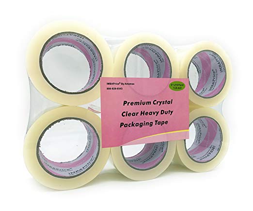 iMBAPrice 3-Inches Wide Packaging Tape (24 Roll of 110 Yards) Clear Mo ...