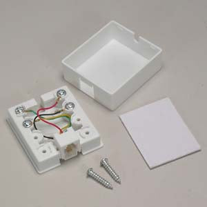 RJ11 Modular Single Port Surface Mount Jack White – Amamax